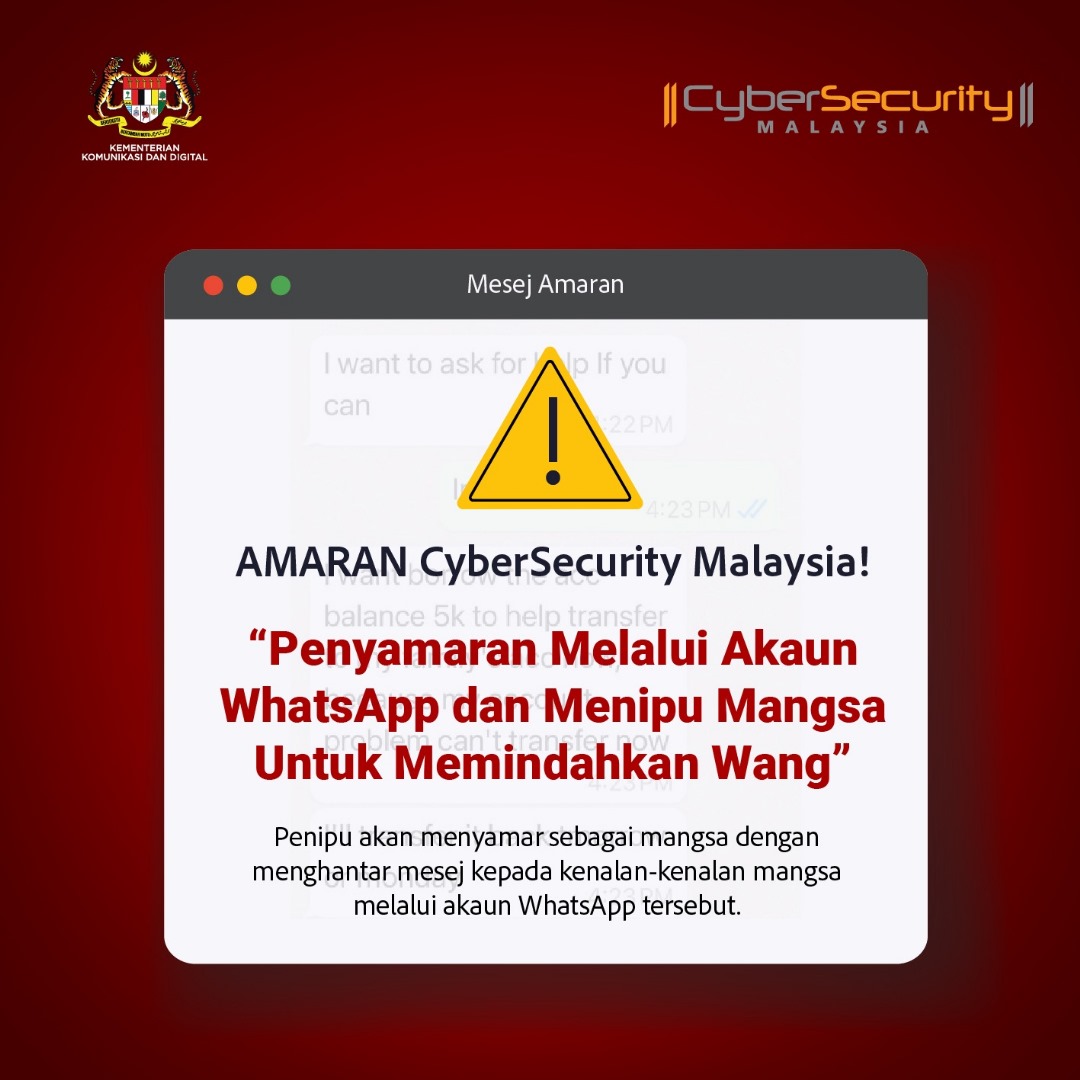 Penyamaran Melalui Akaun Whatsapp dan Menipu Mangsa Untuk Memindahkan ...
